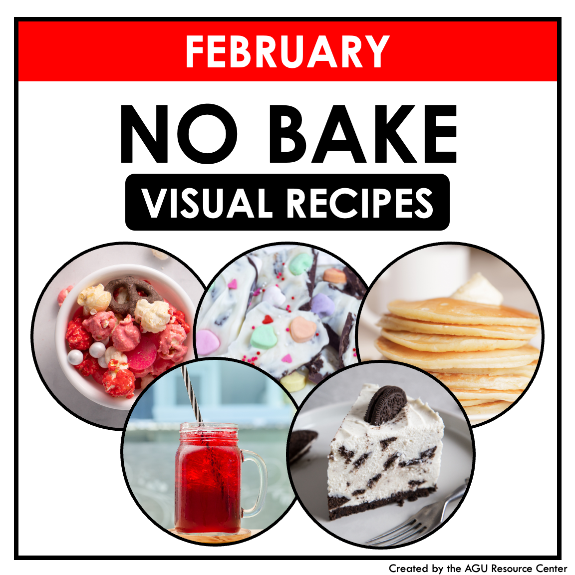 February No-Bake Visual Recipes Bundle — Autism Grown Up