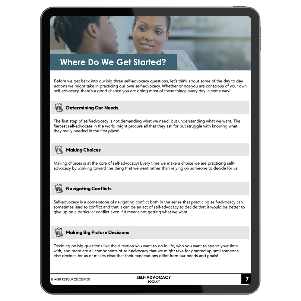 Self-Advocacy Toolkit — Autism Grown Up