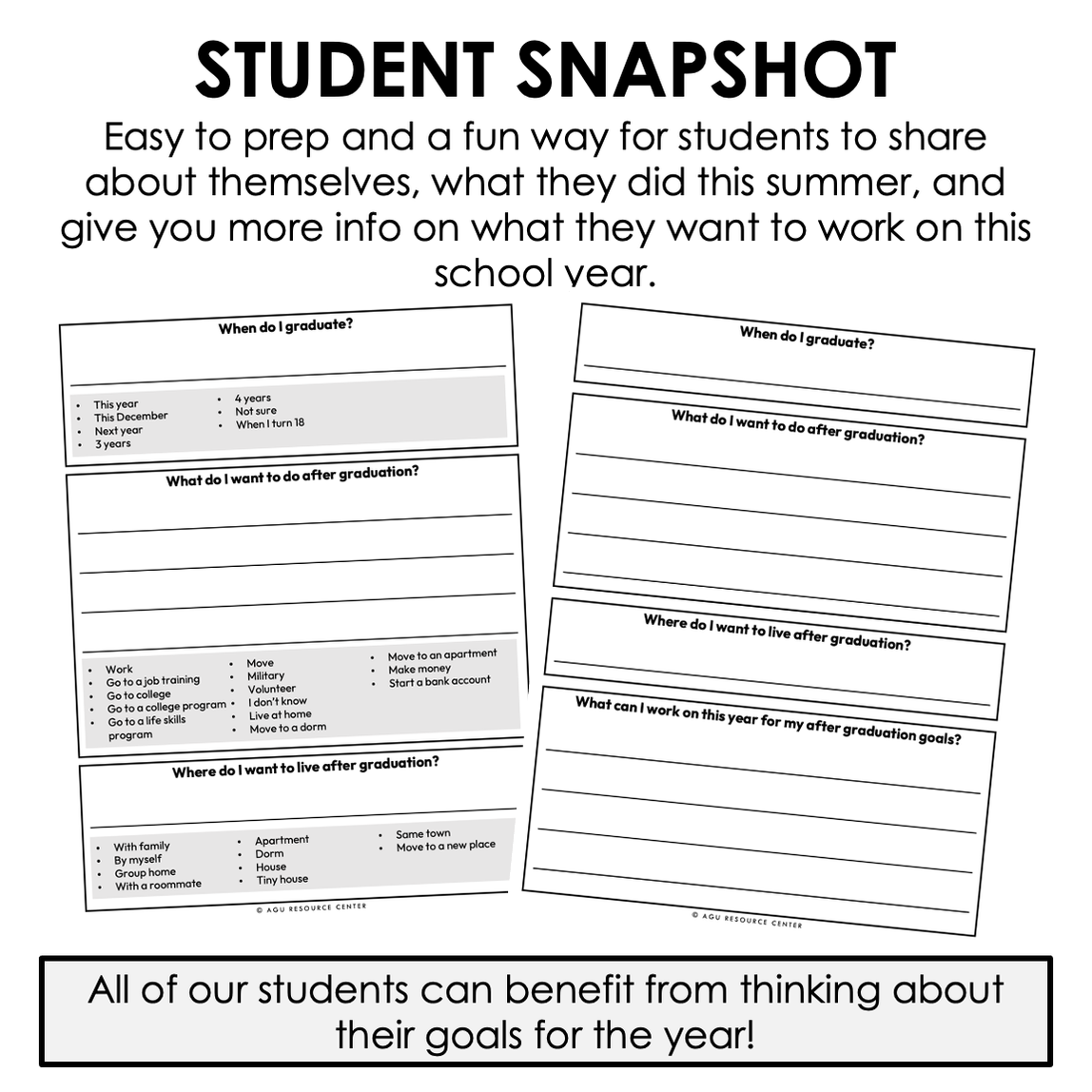 All About Me for Special Education | Open Response Writing — Autism ...