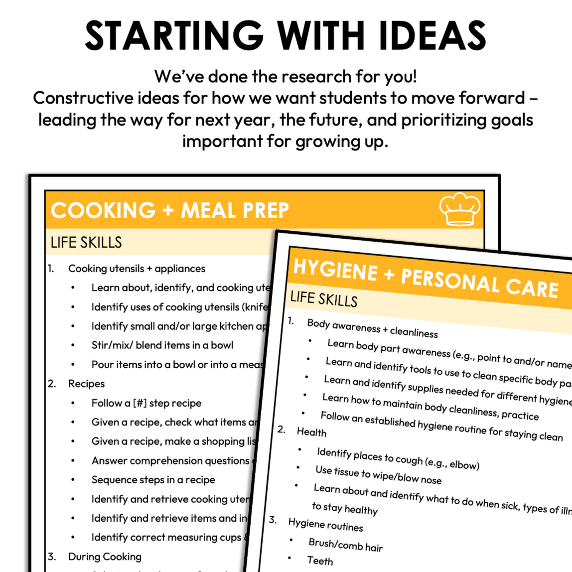 Life Skills IEP Goal Ideas Booklet — Autism Grown Up