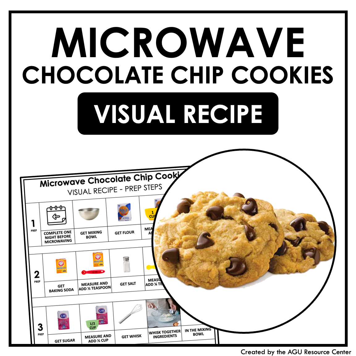 Microwave Chocolate Chip Cookies Visual Recipe | No-Bake Recipe ...