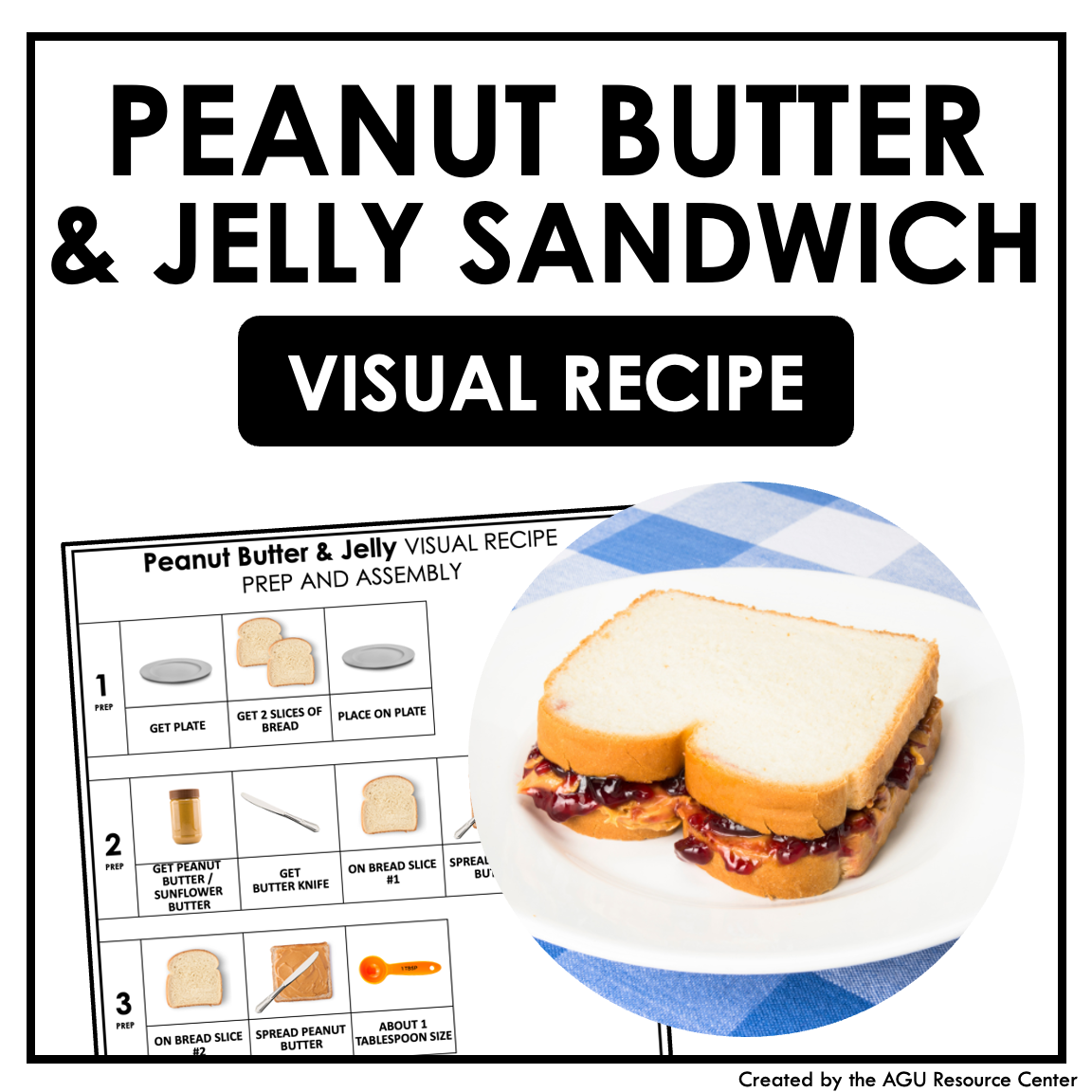 Peanut Butter and Jelly Sandwich Visual Recipe | No-Bake Recipe ...