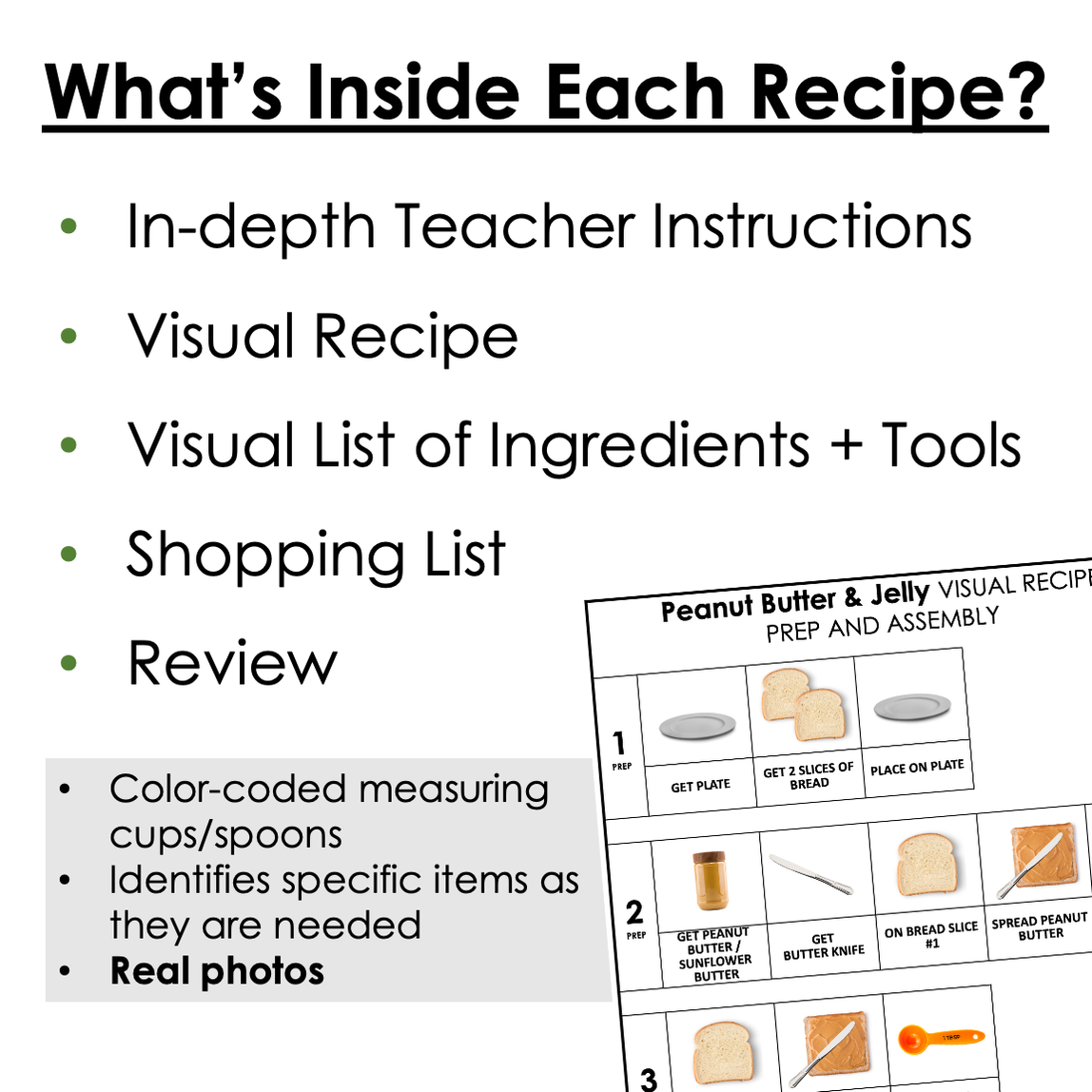 August No-Bake Visual Recipes Bundle — Autism Grown Up