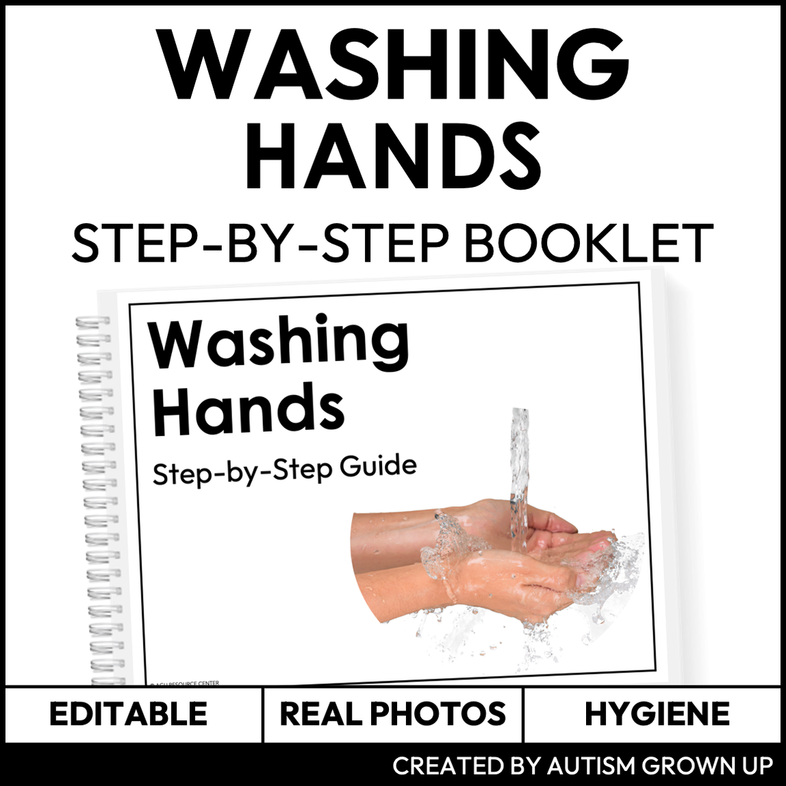 Washing Hands Step-By-Step Booklet | Editable — Autism Grown Up