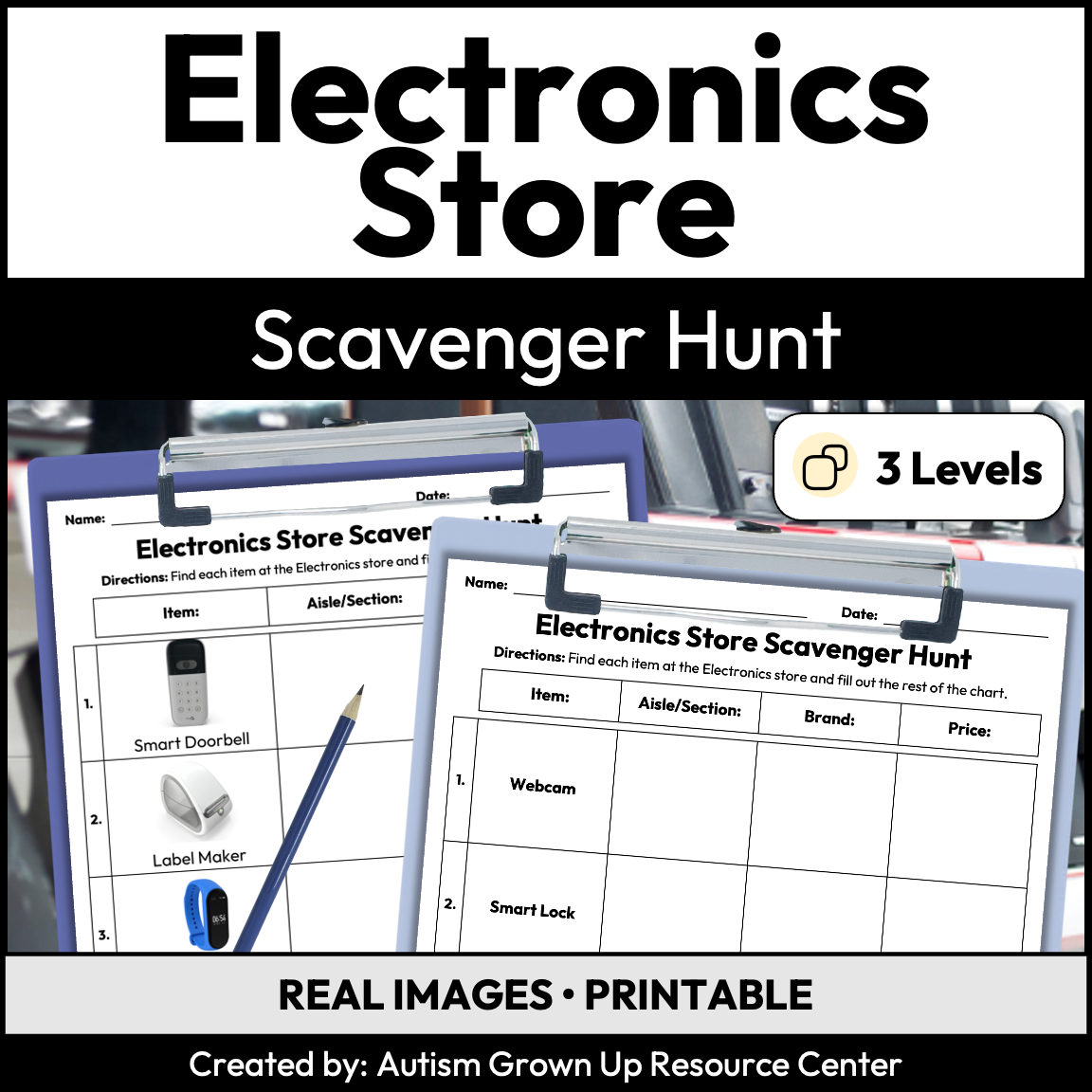 Electronics Store Scavenger Hunt | Community Based Instruction — Autism ...