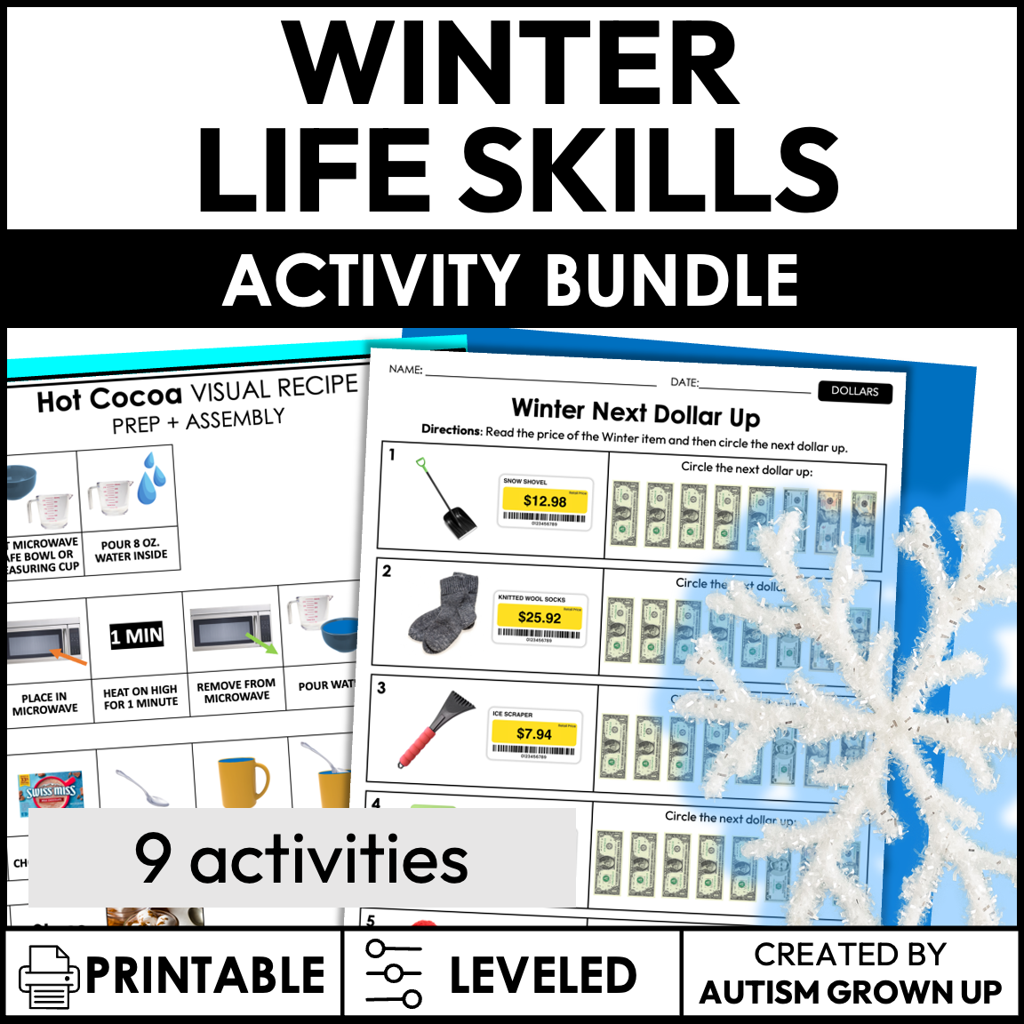 Winter Life Skills Activities for Special Education Bundle — Autism ...