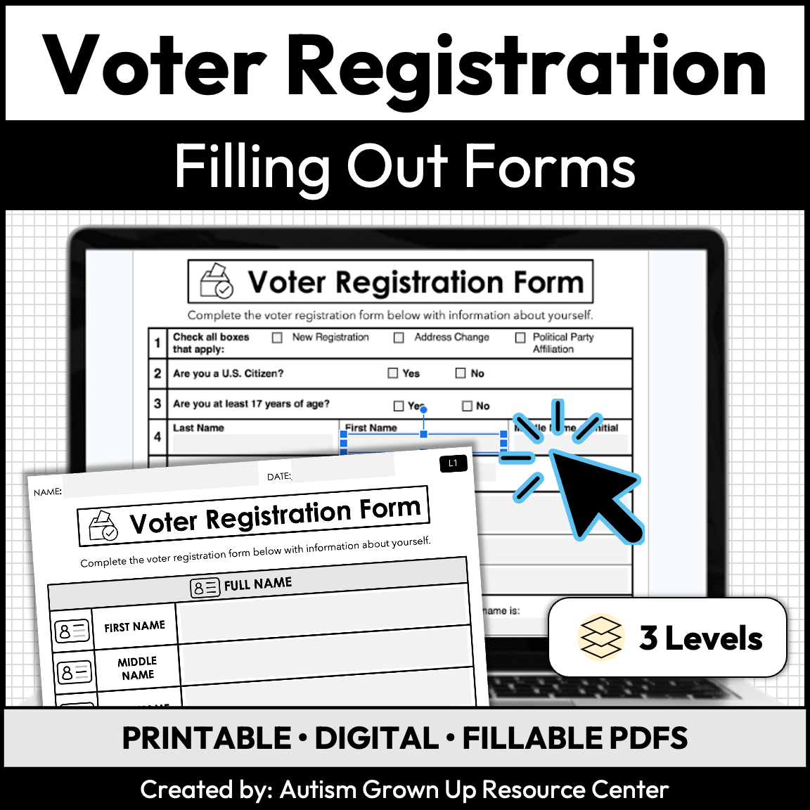 Voter Registration Forms | Filling Out Forms | Print + Digital Practic ...