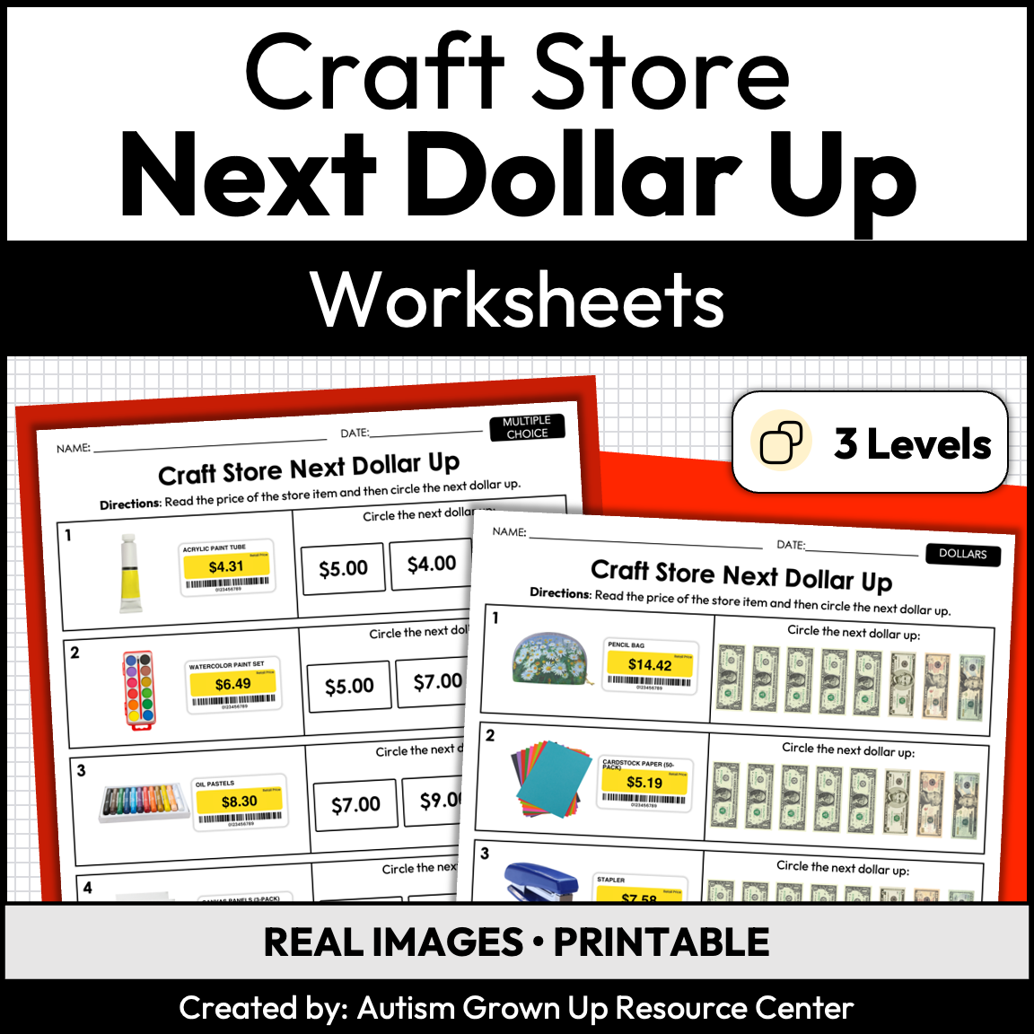 Craft Store Next Dollar Up | Life Skills Worksheets — Autism Grown Up