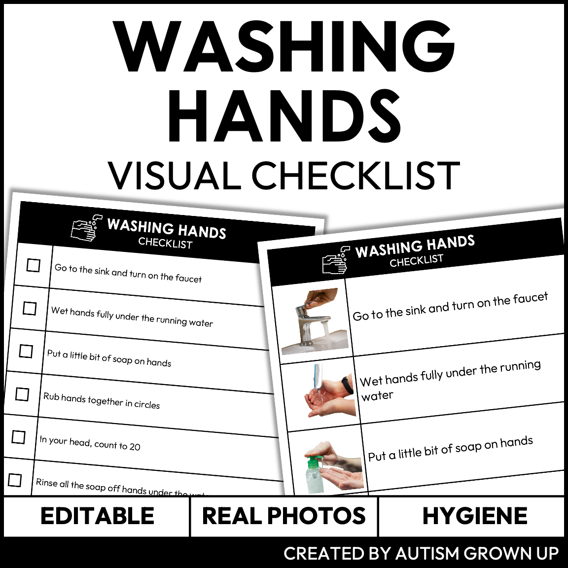 Washing Hands Checklist — Autism Grown Up