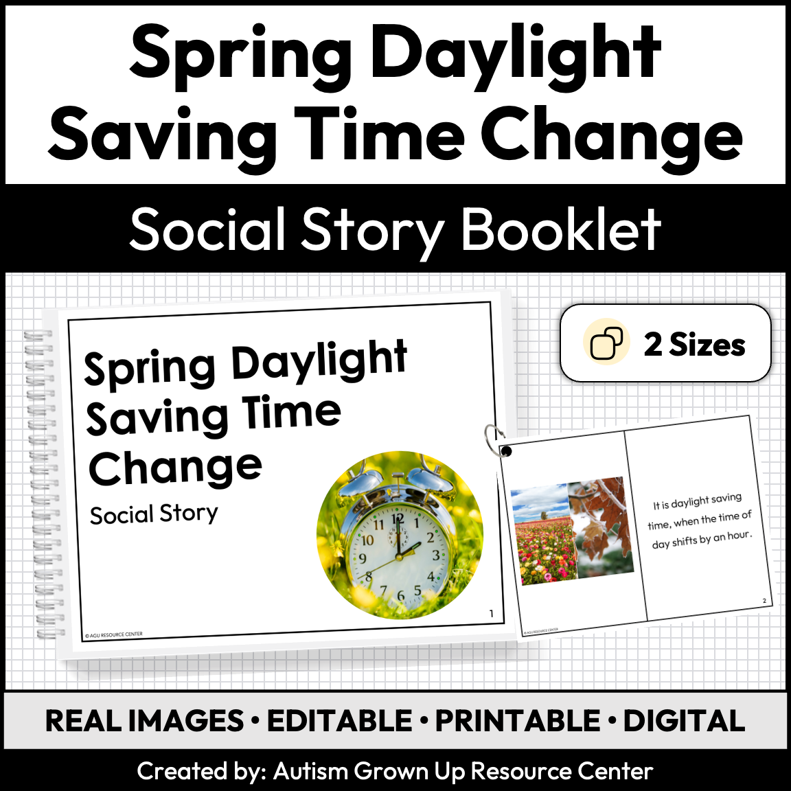Spring Daylight Saving Time Change | Social Story Booklet — Autism Grown Up
