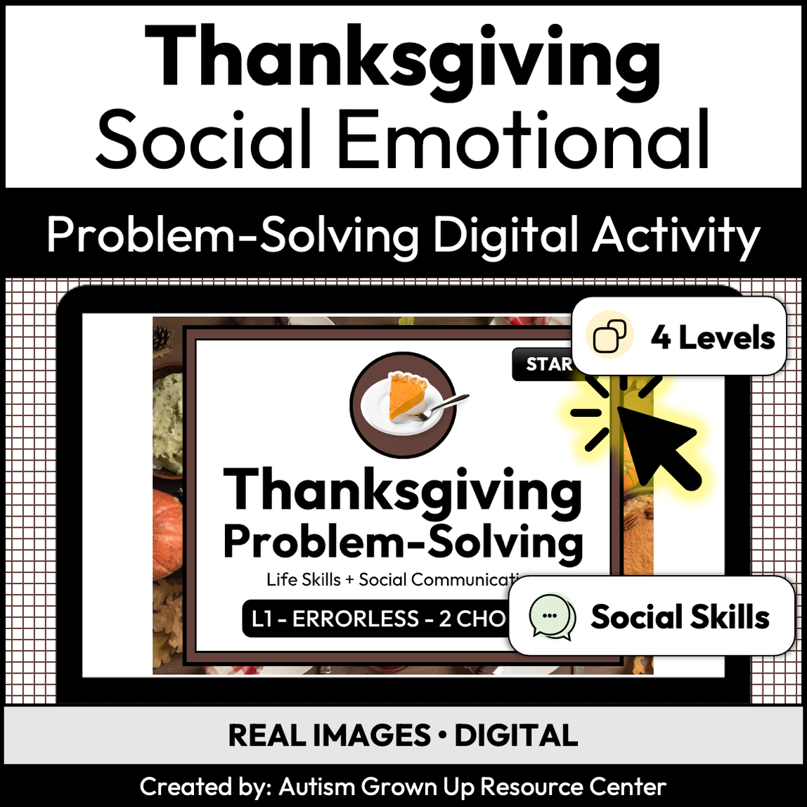 Thanksgiving Social Emotional Problem-Solving Digital Activity — Autism ...
