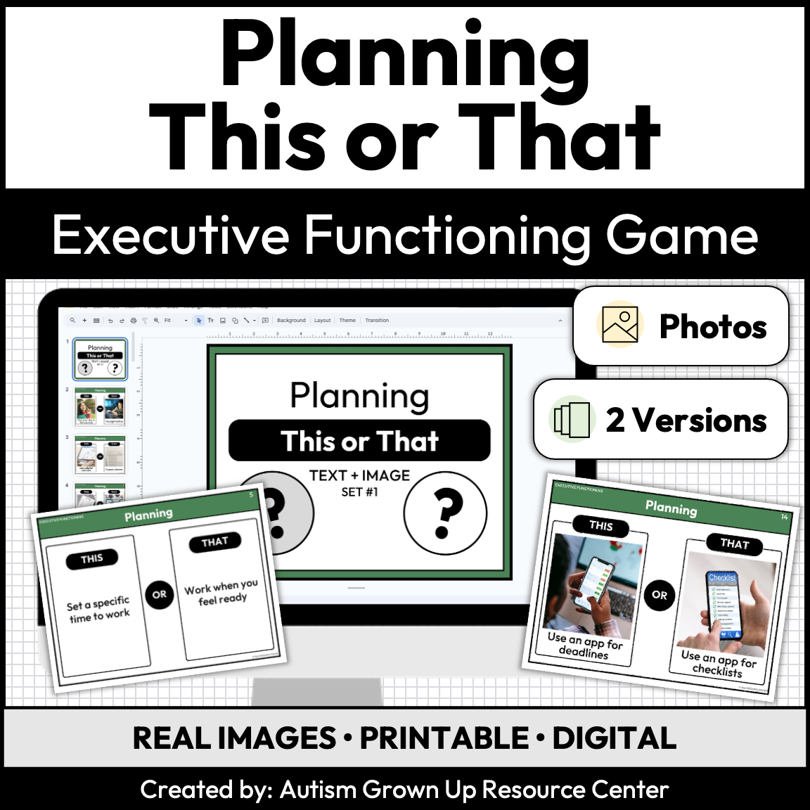 Planning | This or That | Executive Functioning Skills Game — Autism ...