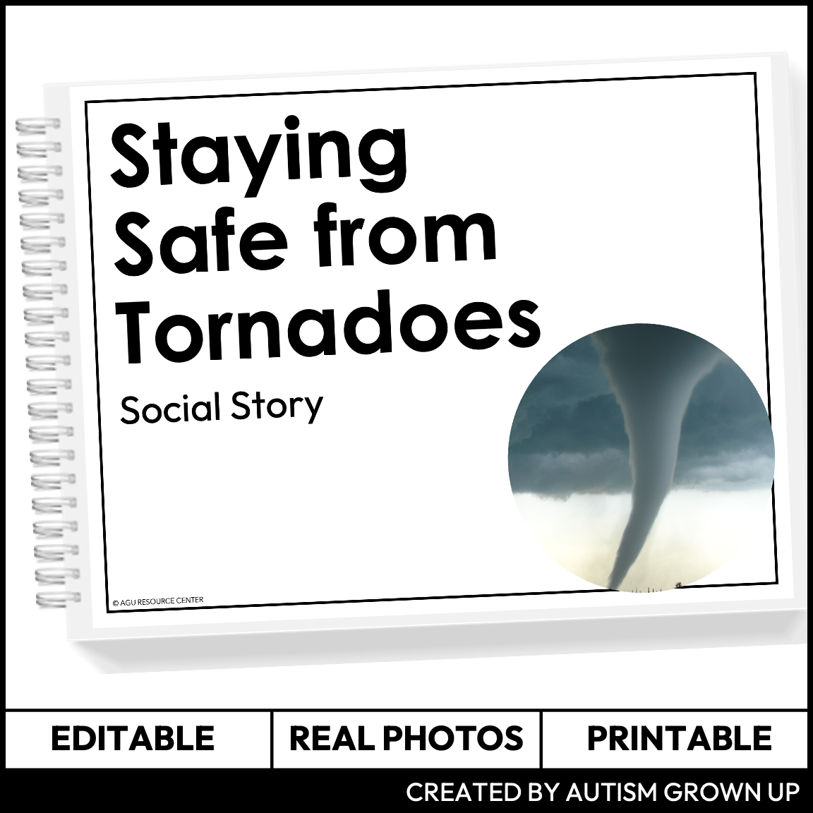 Tornado Safety Social Story Booklet | Editable — Autism Grown Up