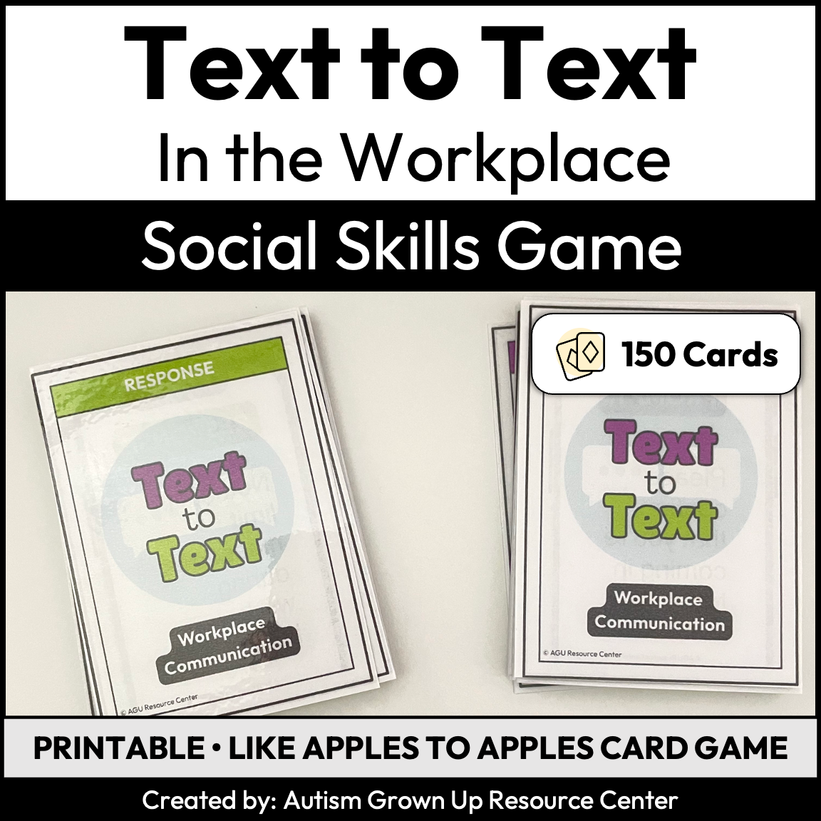 Text to Text | In the Workplace | Social Skills Game — Autism Grown Up