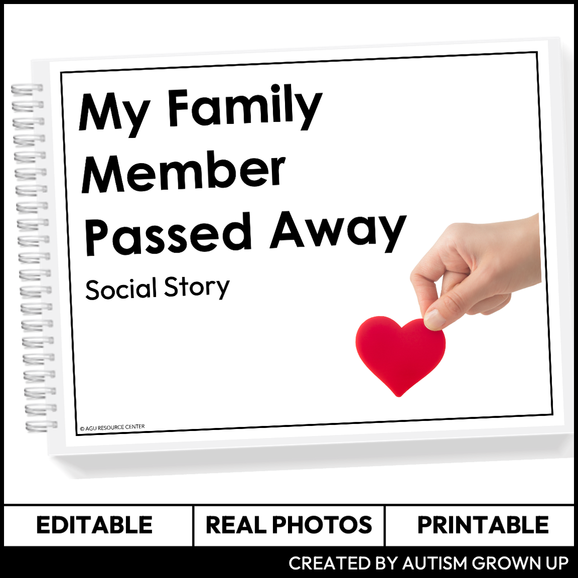 My Family Member Passed Away Social Story Booklet | Editable — Autism ...