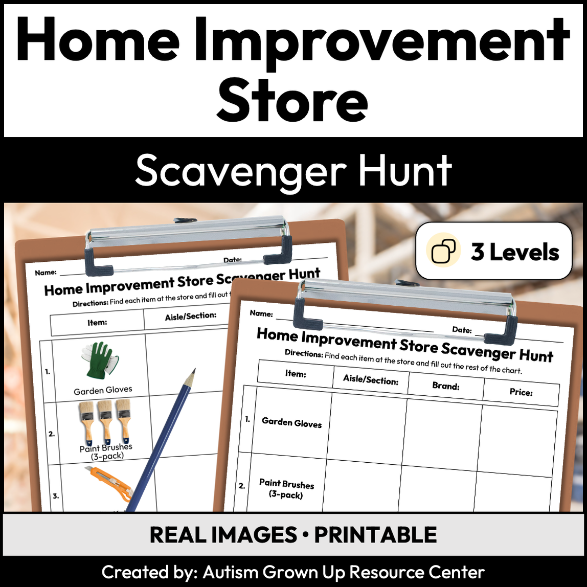 Home Improvement Store Scavenger Hunt | Community Based Instruction ...
