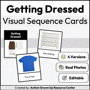 Getting Dressed Visual Sequence Cards | Life Skills | Editable — Autism ...