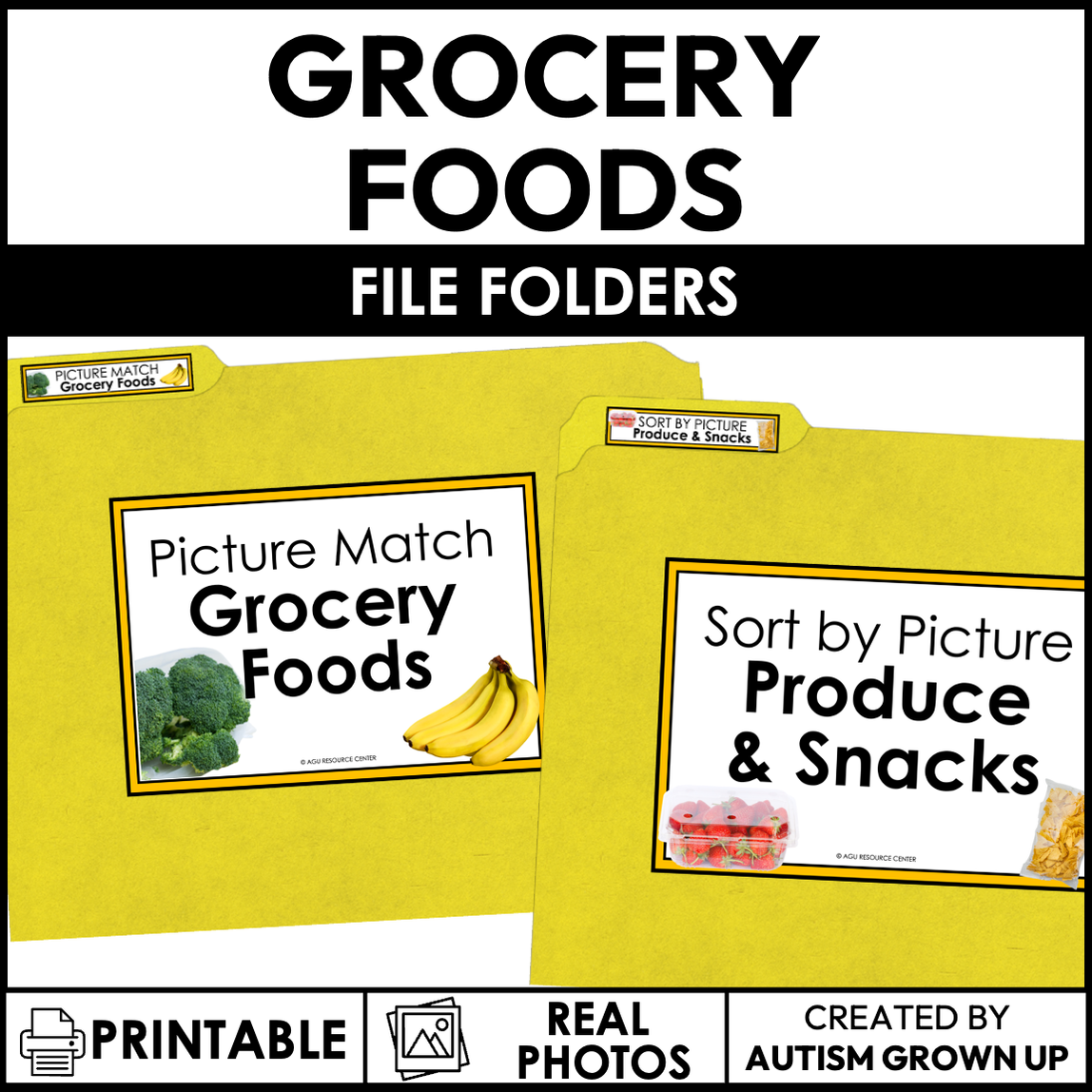 Grocery Foods File Folders | Life Skills + Special Education — Autism ...