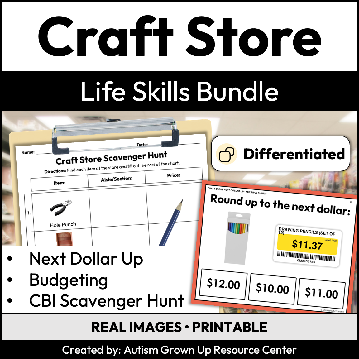 Craft Store Life Skills Activities for Special Education Bundle ...