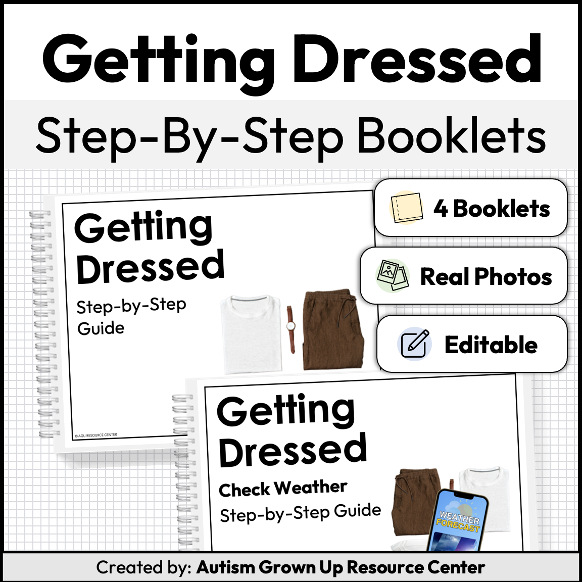Getting Dressed Step-By-Step Booklet | Life Skills | Editable — Autism ...