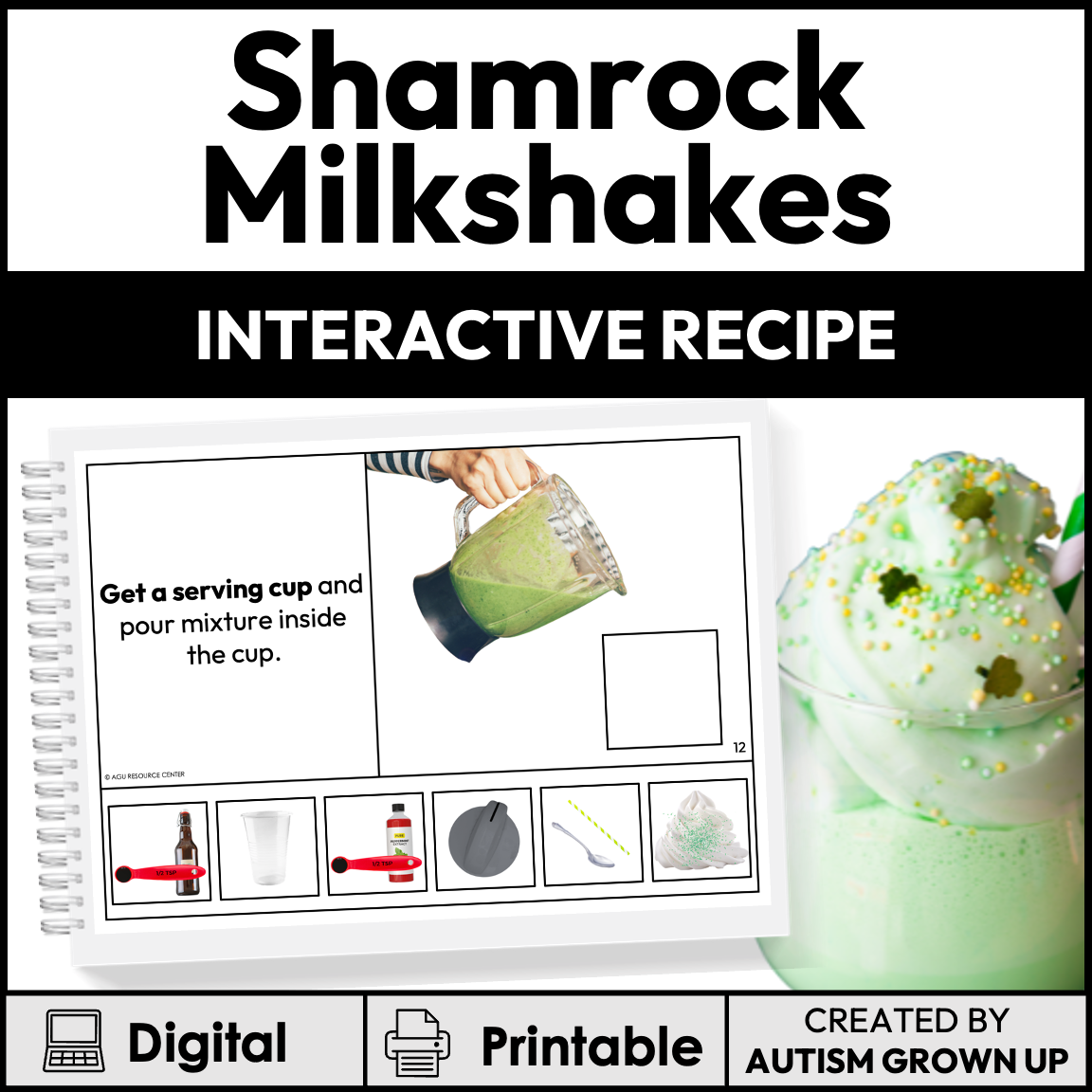 Shamrock Milkshakes | Interactive Recipe and Activities — Autism Grown Up