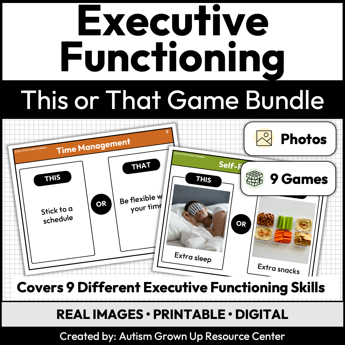 This or That Executive Functioning Skills Game Bundle — Autism Grown Up