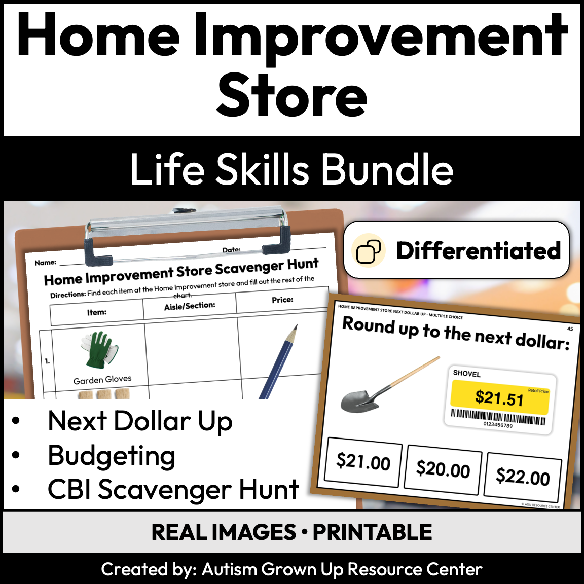 Home Improvement Store Life Skills Activities for Special Education Bu ...