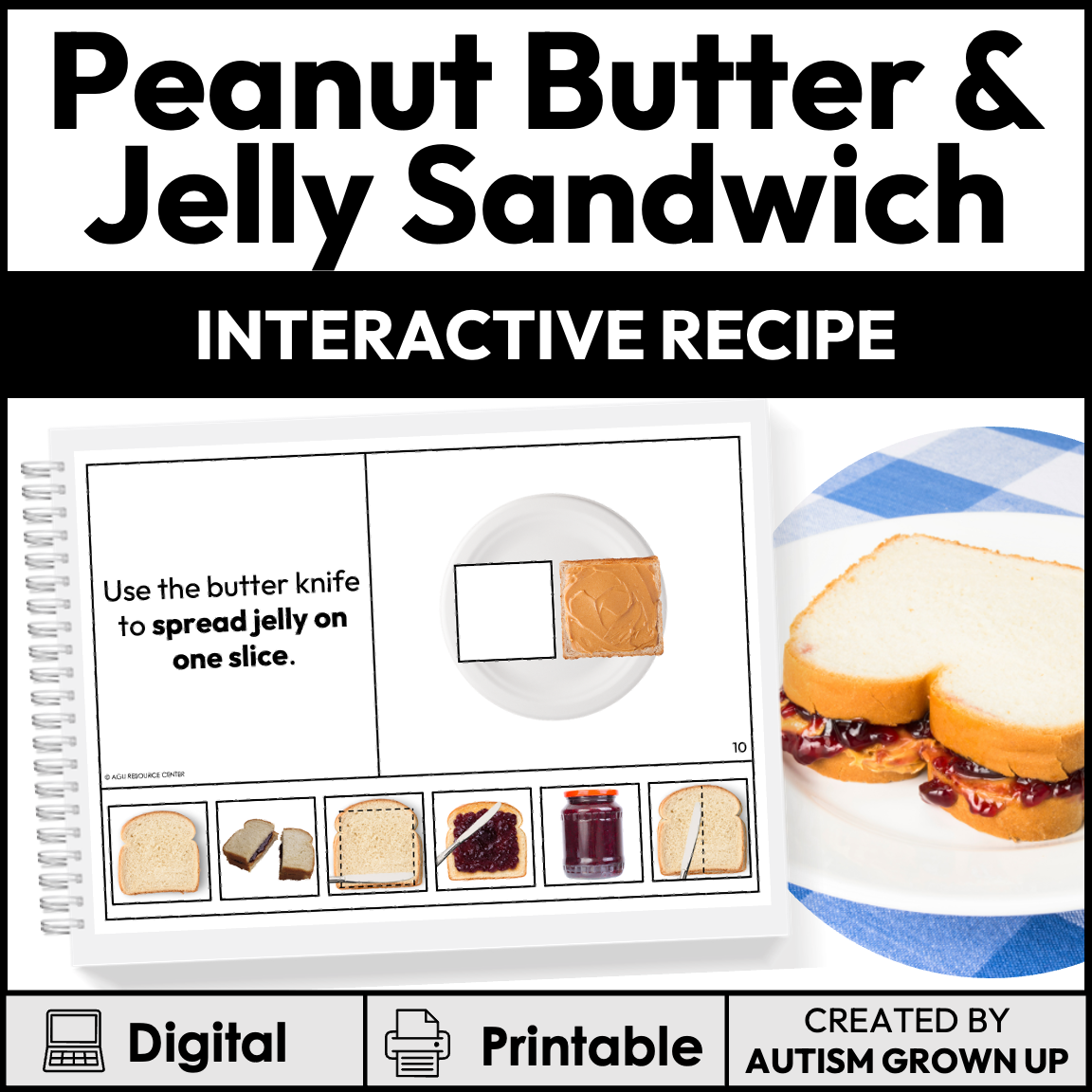 Peanut Butter and Jelly Sandwich | Interactive Recipe and Activities ...