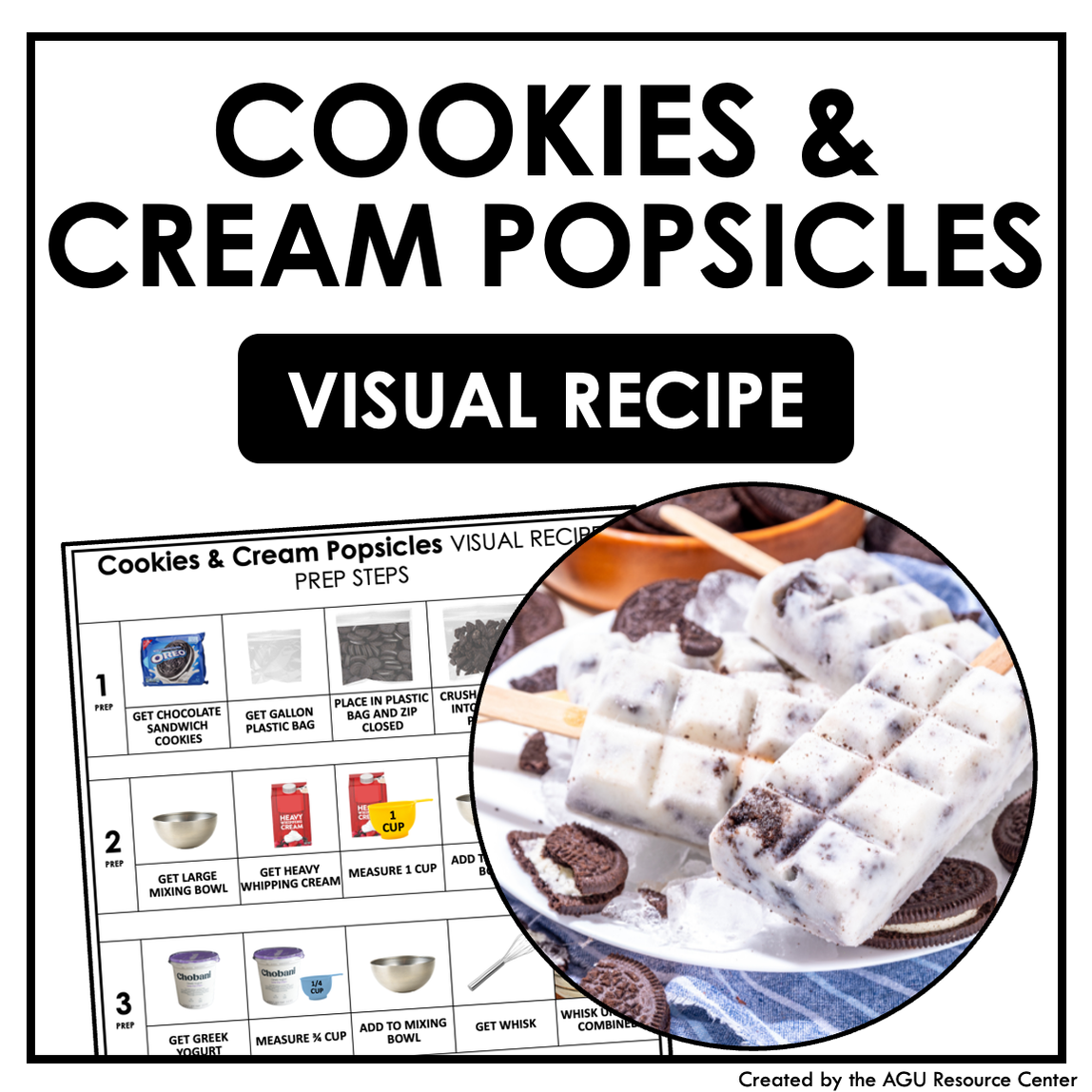 Cookies and Cream Popsicles Visual Recipe | No-Bake Recipe — Autism ...
