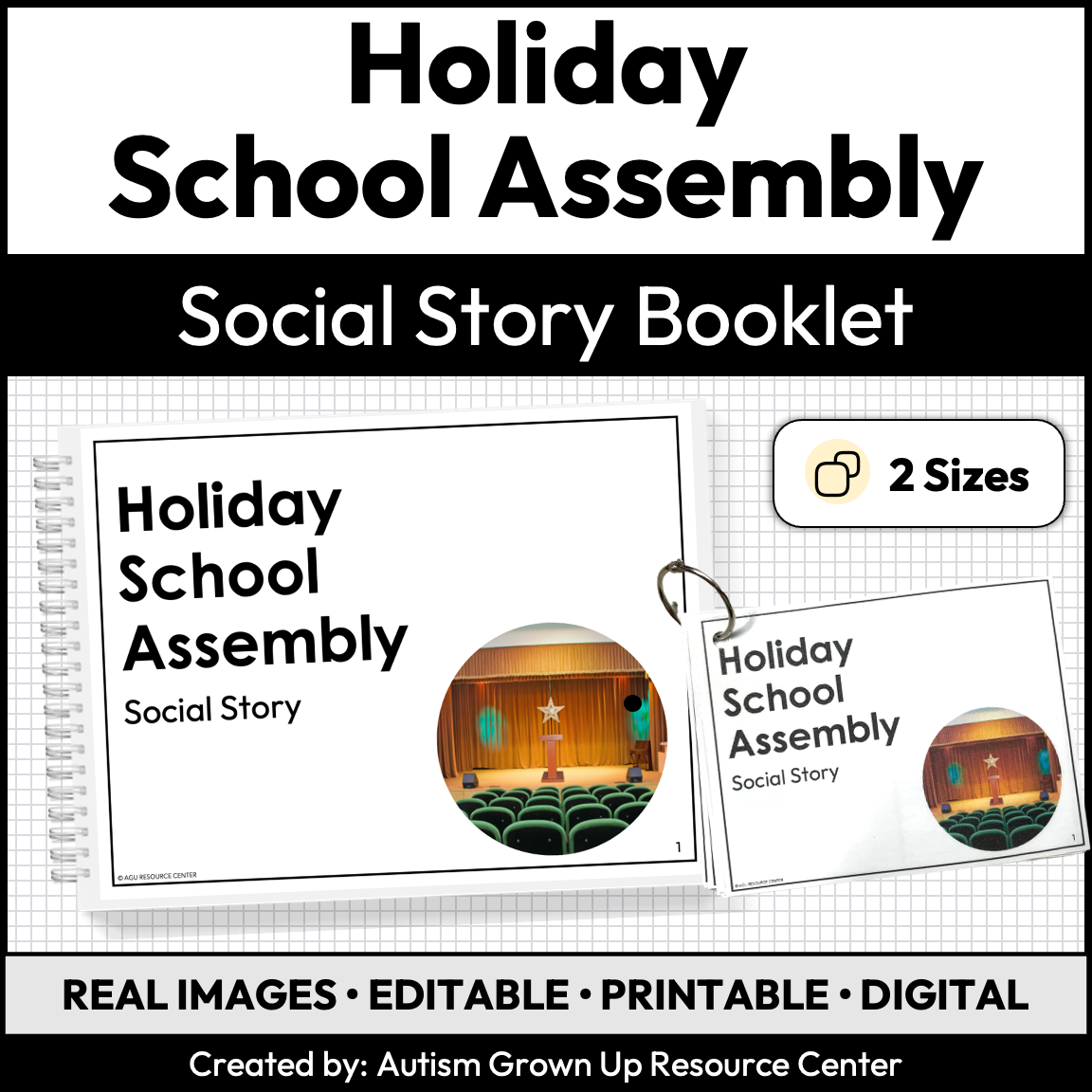 Holiday School Assembly | Social Story Booklet — Autism Grown Up