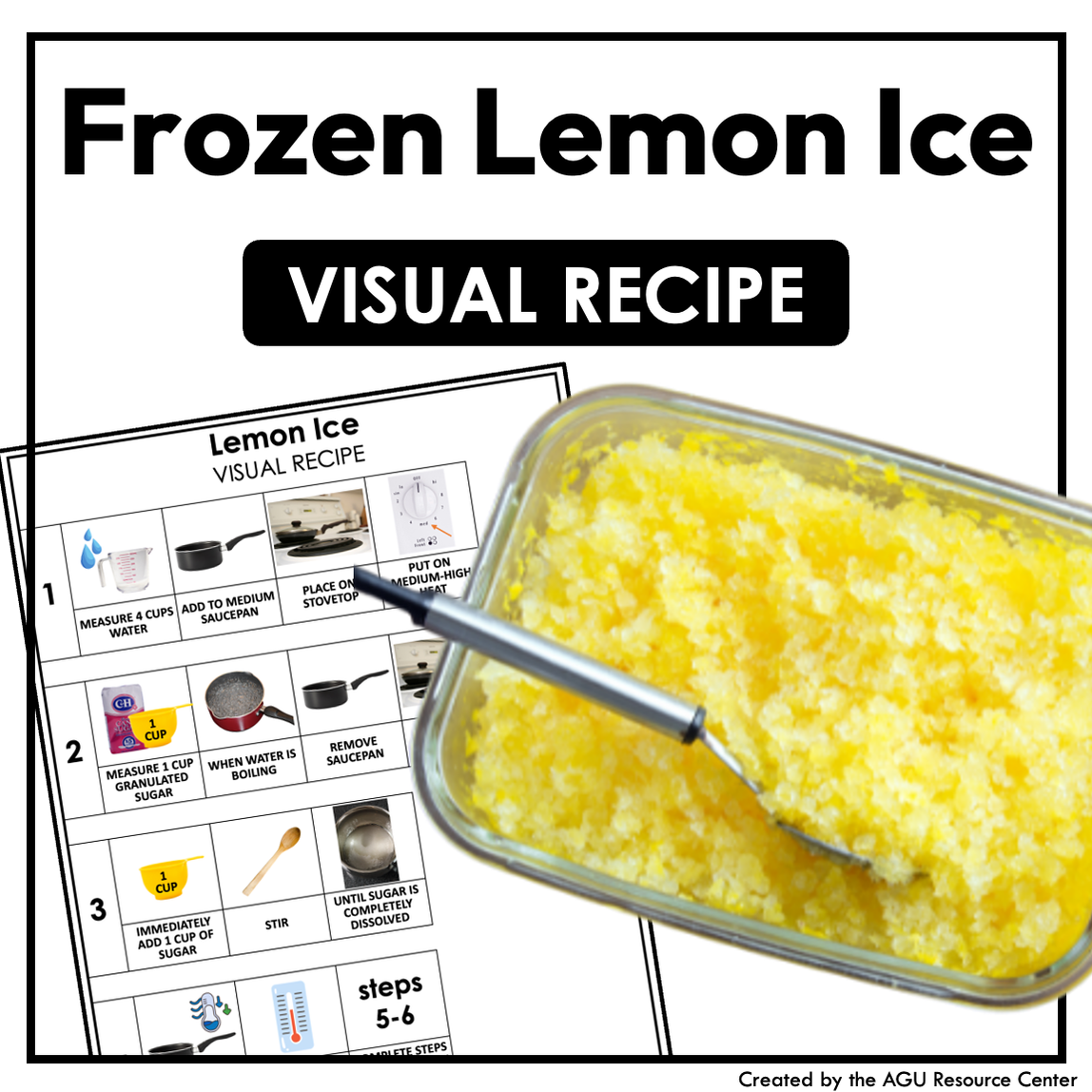 Lemon Ice Visual Recipe — Autism Grown Up