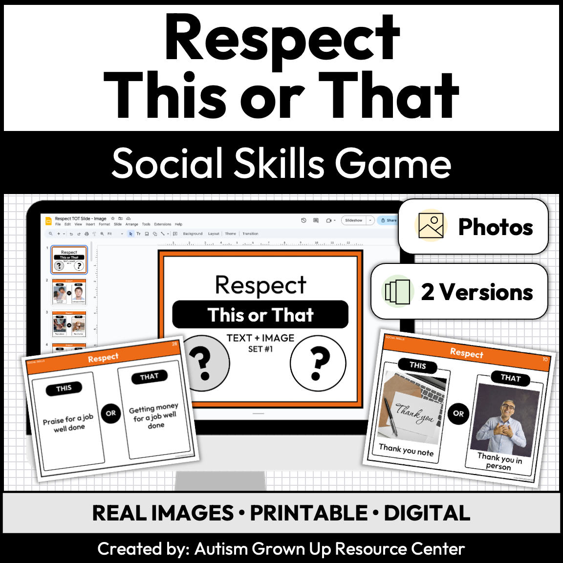 Respect | This or That | Social Skills Game — Autism Grown Up