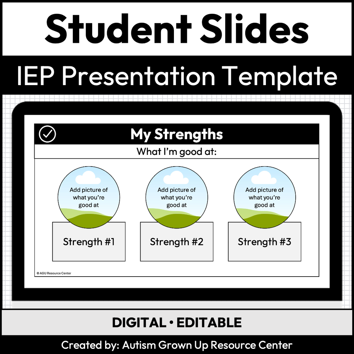 Student IEP Presentation Slides | Editable Template — Autism Grown Up