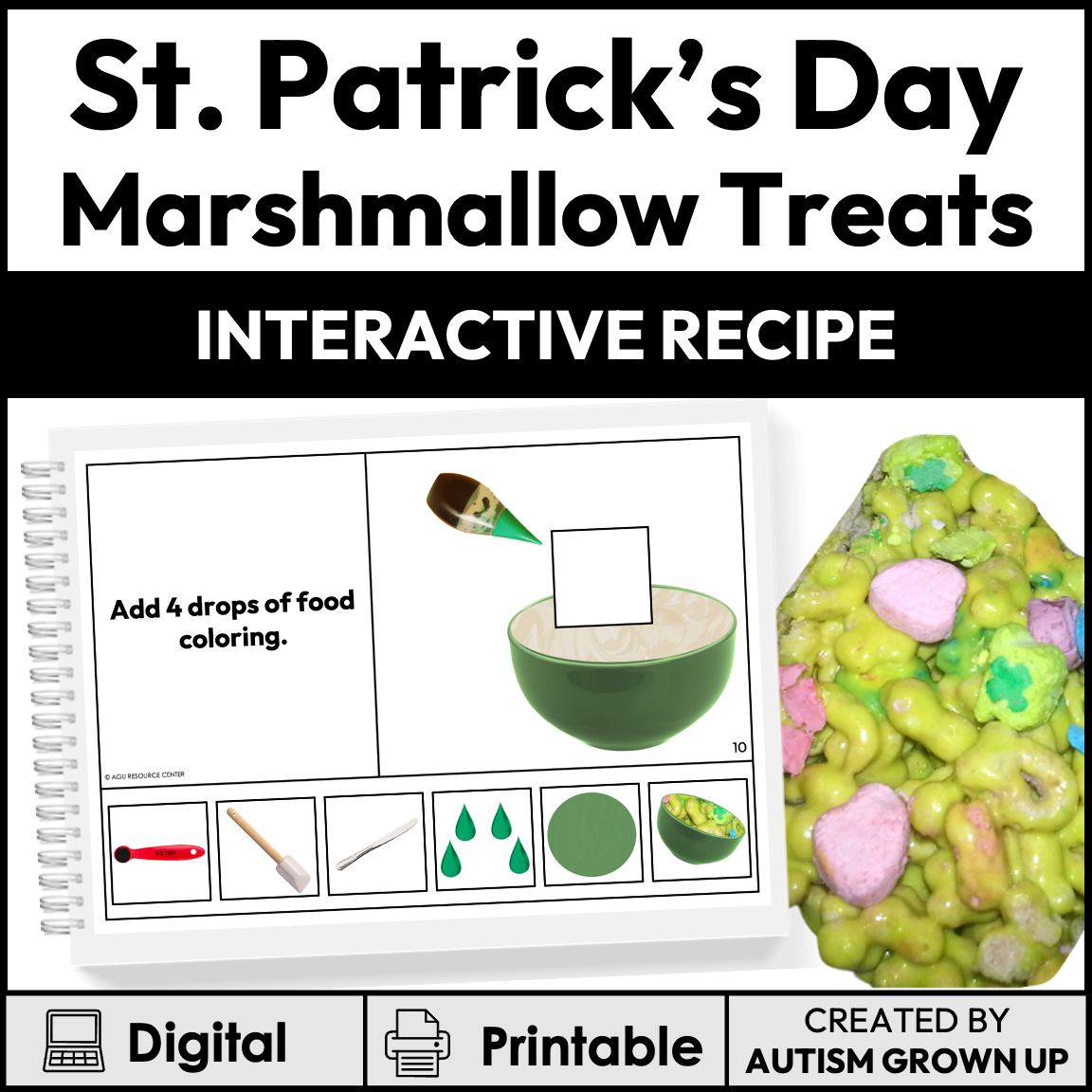 St. Patrick's Day Marshmallow Treats | Interactive Recipe and Activiti ...
