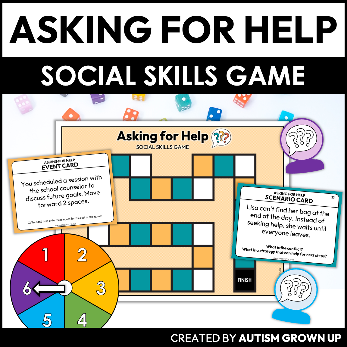 Asking for Help Social Skills Game — Autism Grown Up