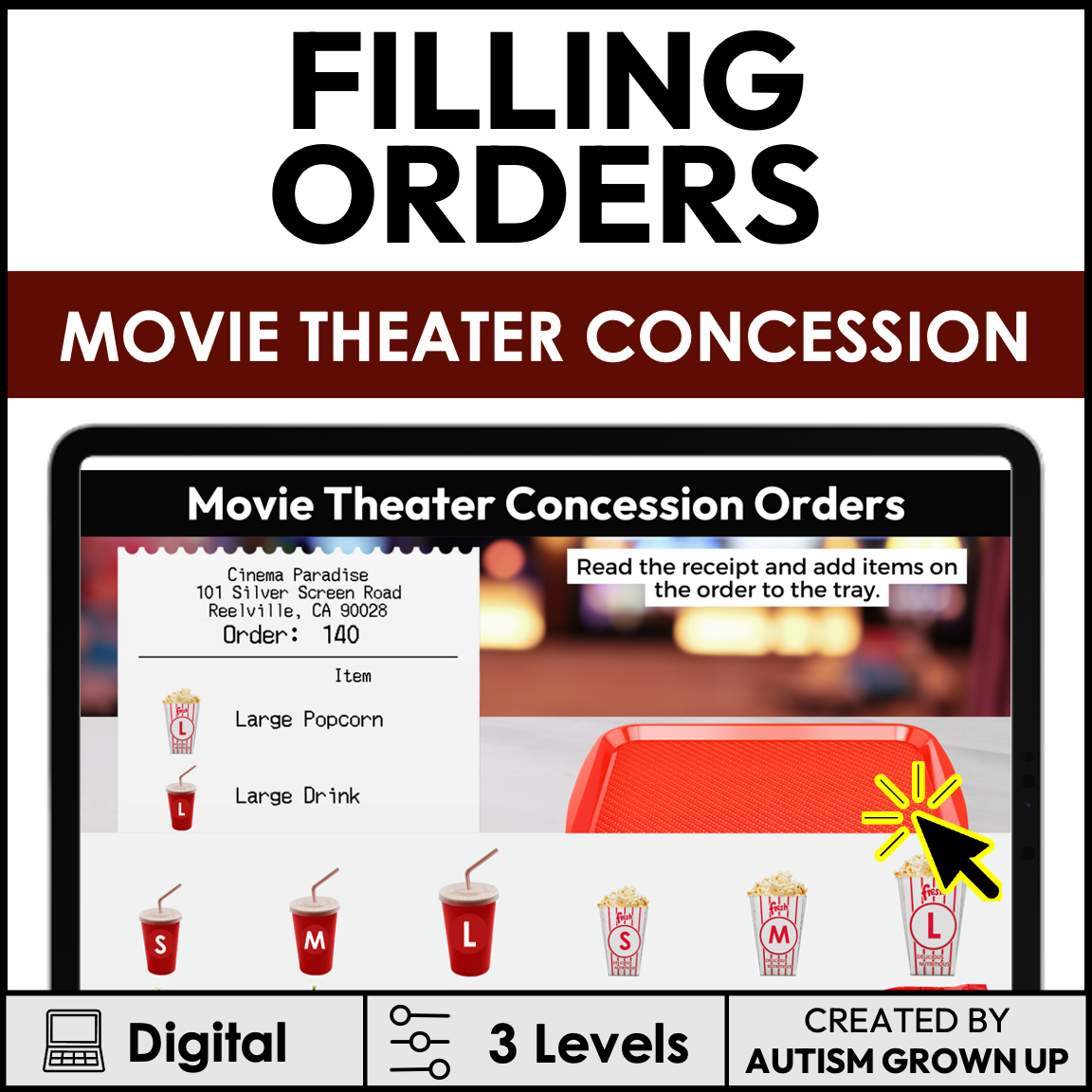 Filling Orders | Movie Theater Concessions | Digital — Autism Grown Up