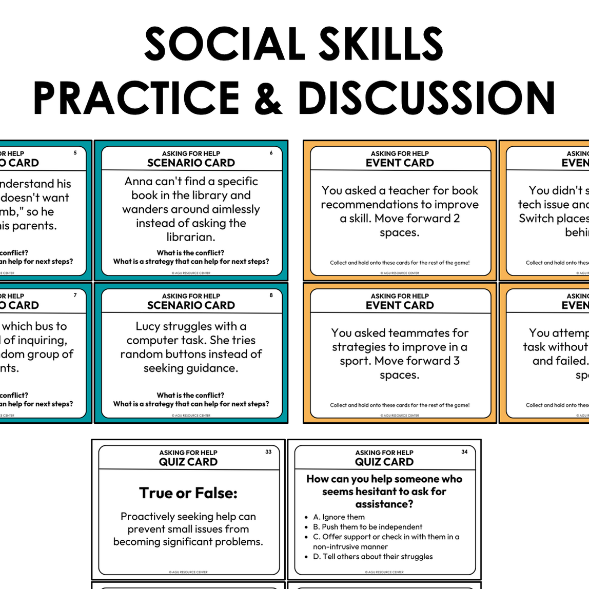 Asking for Help Social Skills Game — Autism Grown Up