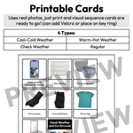 Getting Dressed Visual Sequence Cards | Life Skills | Editable — Autism ...