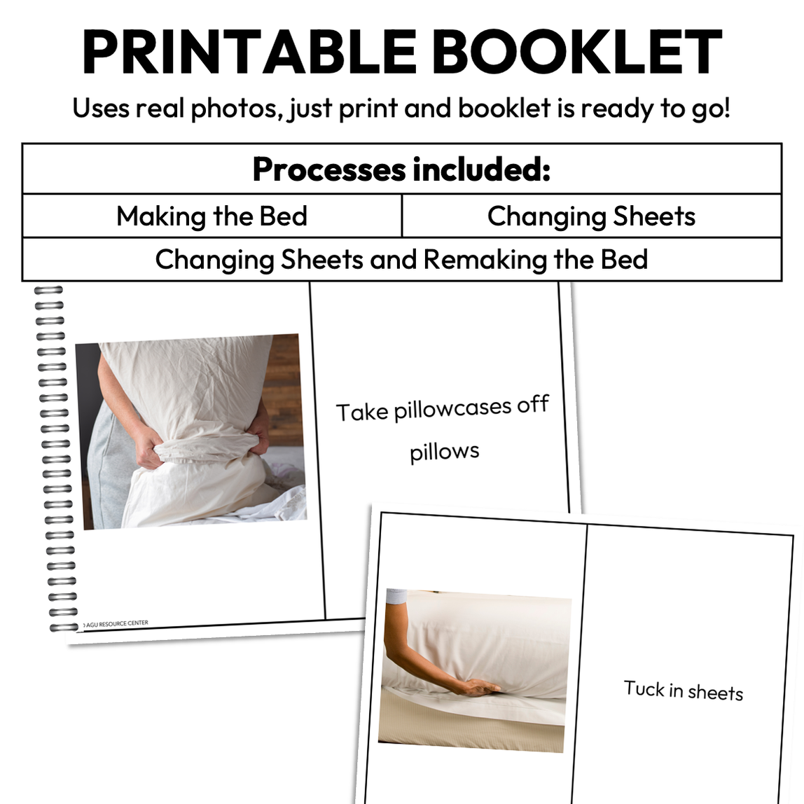 Making the Bed Step-By-Step Booklet | Life Skills | Editable — Autism ...