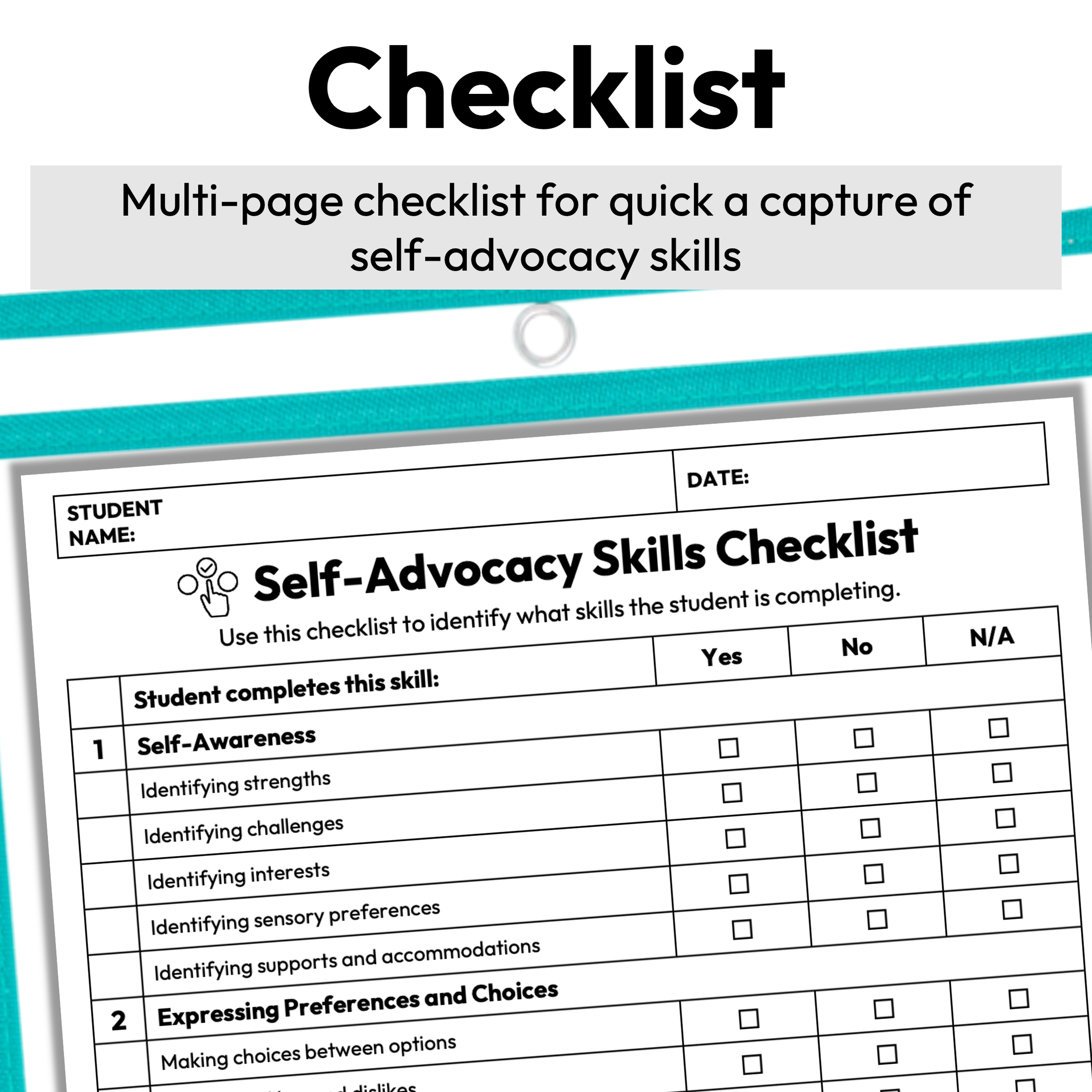 Self-Advocacy Skills Checklist + Rubric | Printable — Autism Grown Up
