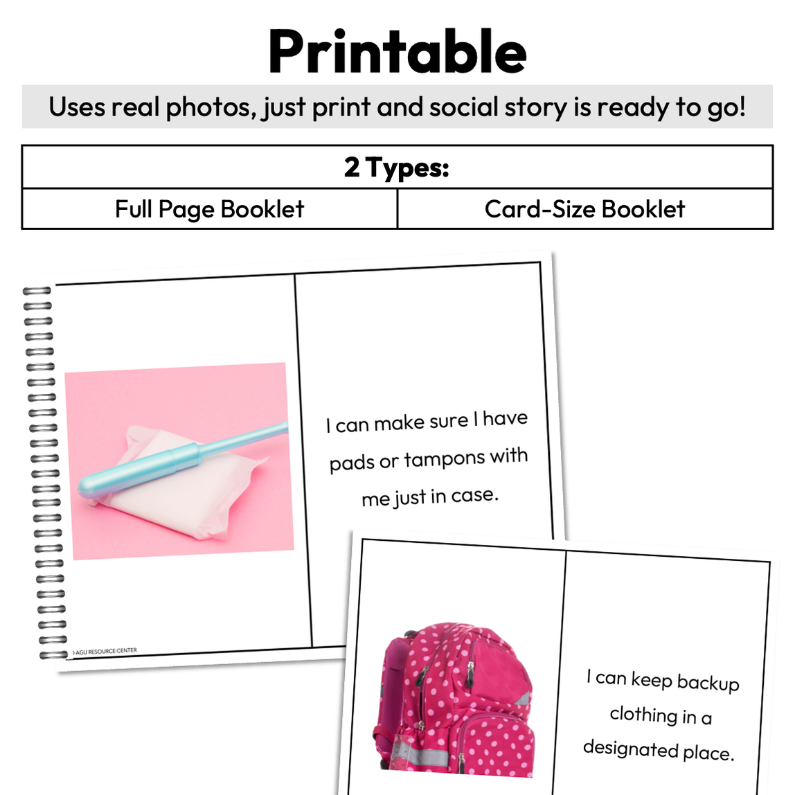 Period Emergency at School | Social Story Booklet | Puberty — Autism ...