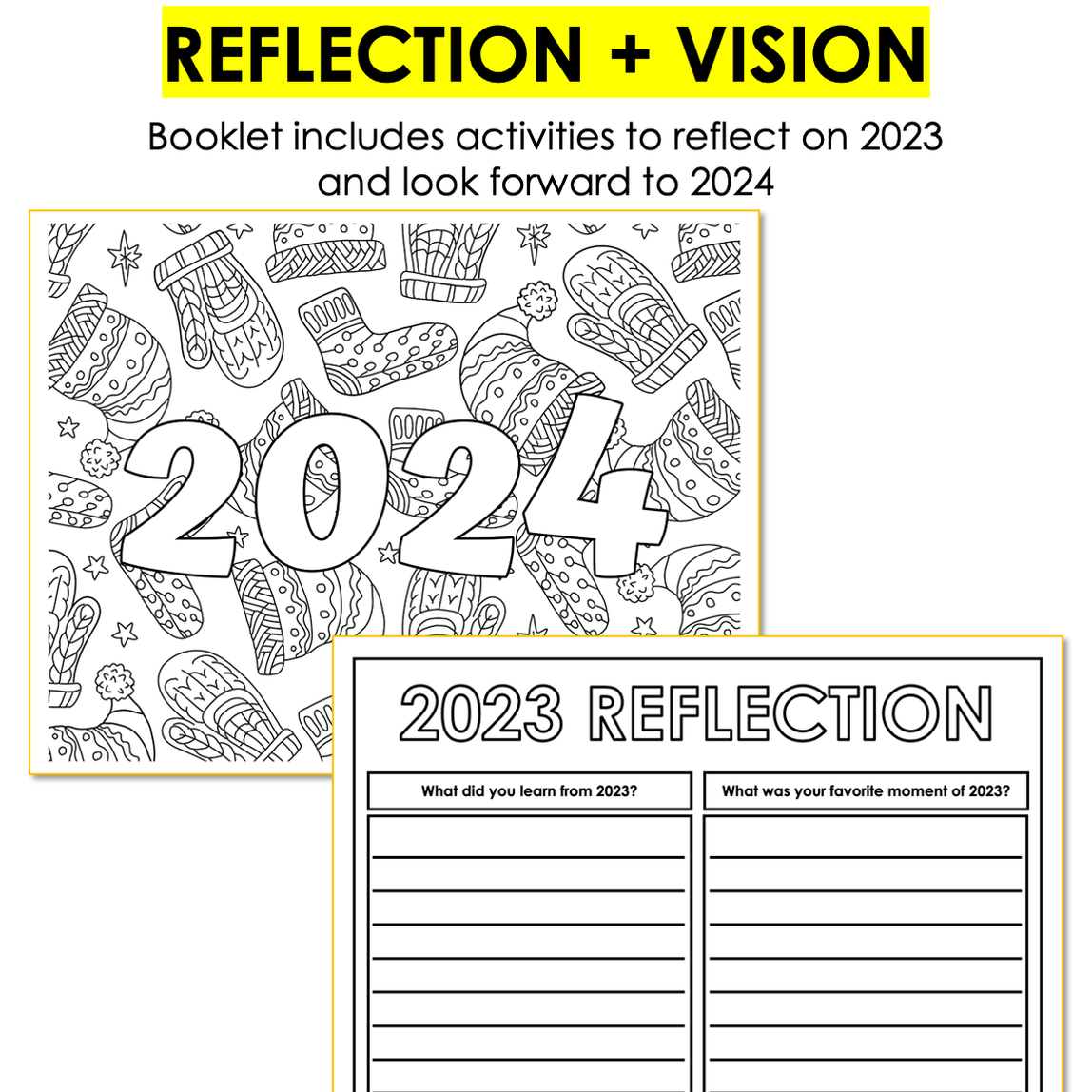 New Years 2024 Resolutions + Vision Board Activity | Printable — Autism ...