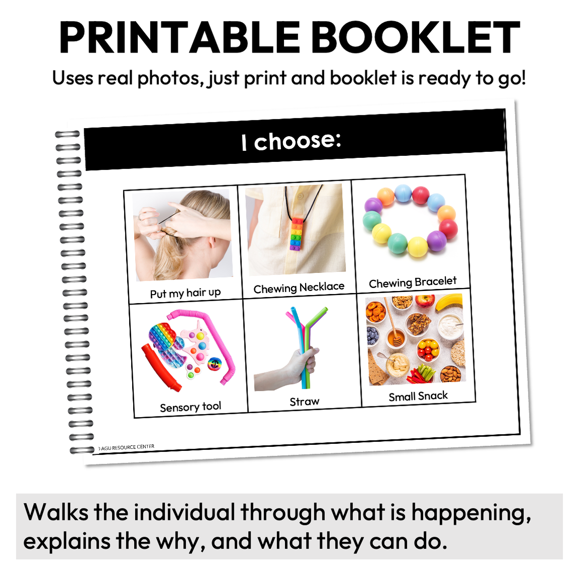 Putting Hair in Mouth Social Story Booklet | Editable — Autism Grown Up