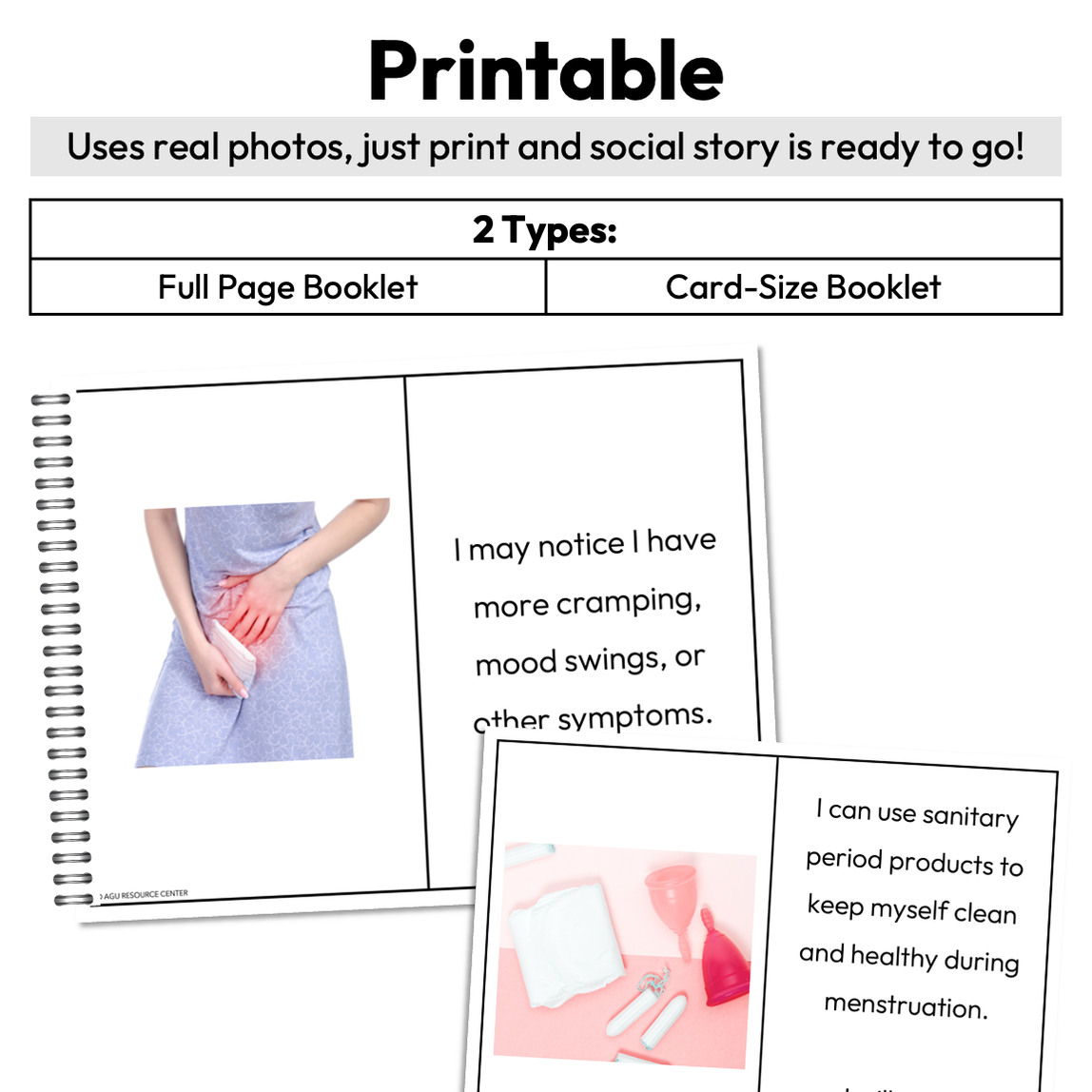 Getting My Period | Menstruation | Social Story Booklet | Puberty ...