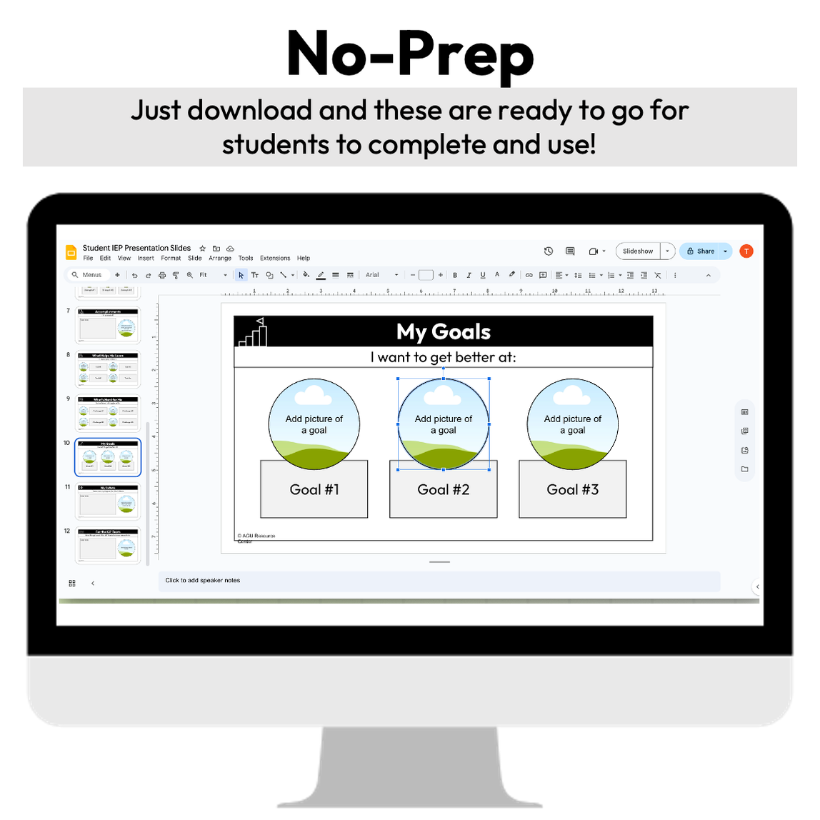 Student IEP Presentation Slides | Editable Template — Autism Grown Up