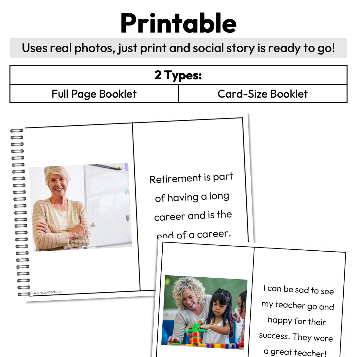 My Teacher is Retiring | Social Story Booklet — Autism Grown Up