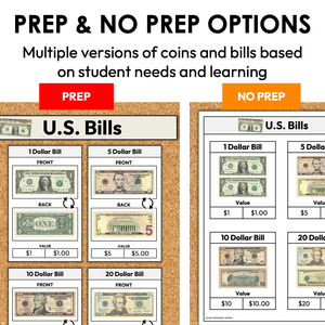 U.S. Money Anchor Charts + Visuals | Coins and Bills — Autism Grown Up