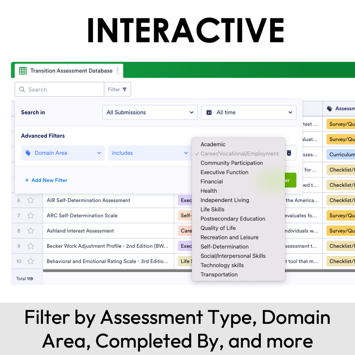 Transition Assessment Database — Autism Grown Up
