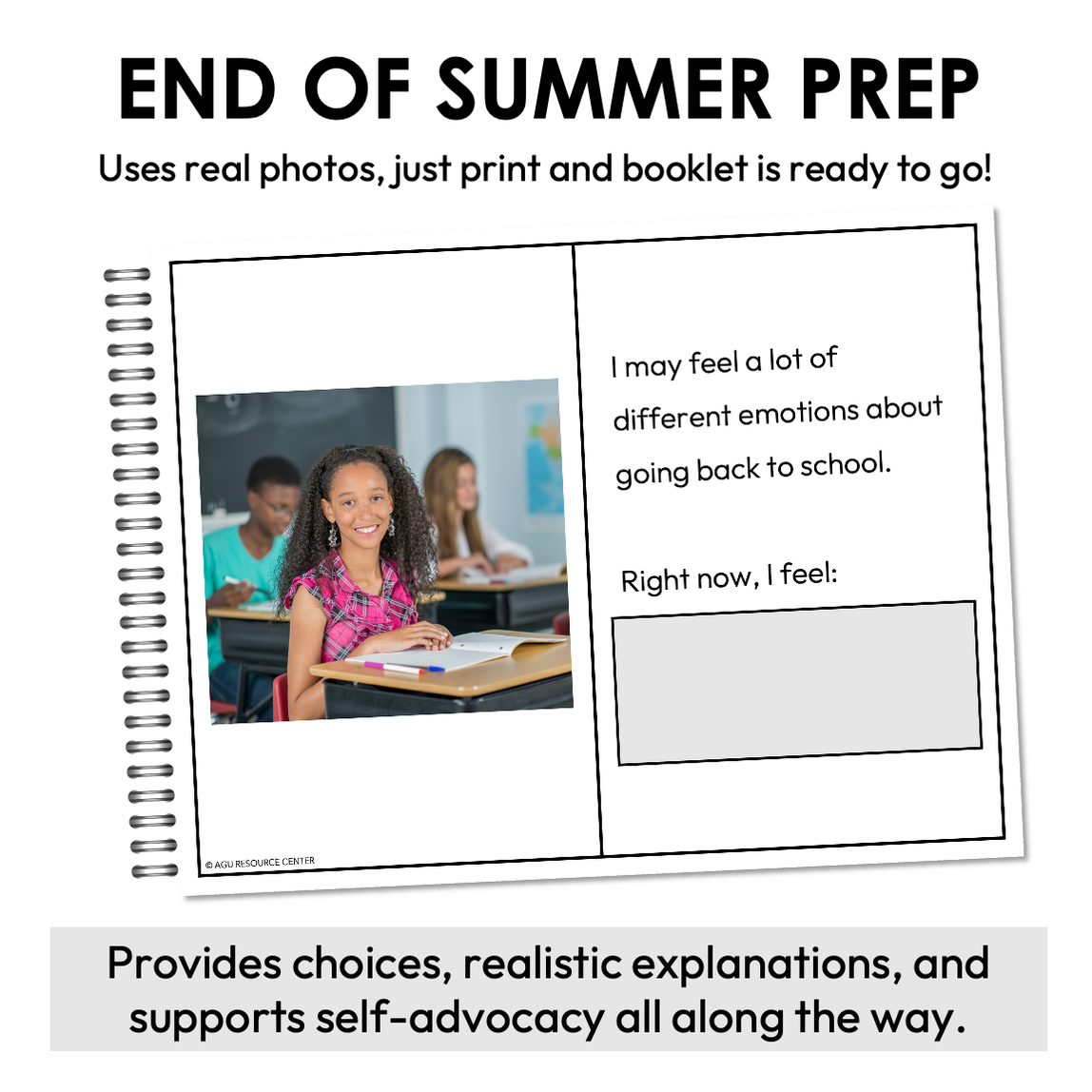 End of Summer Break Social Story Booklet | Editable — Autism Grown Up