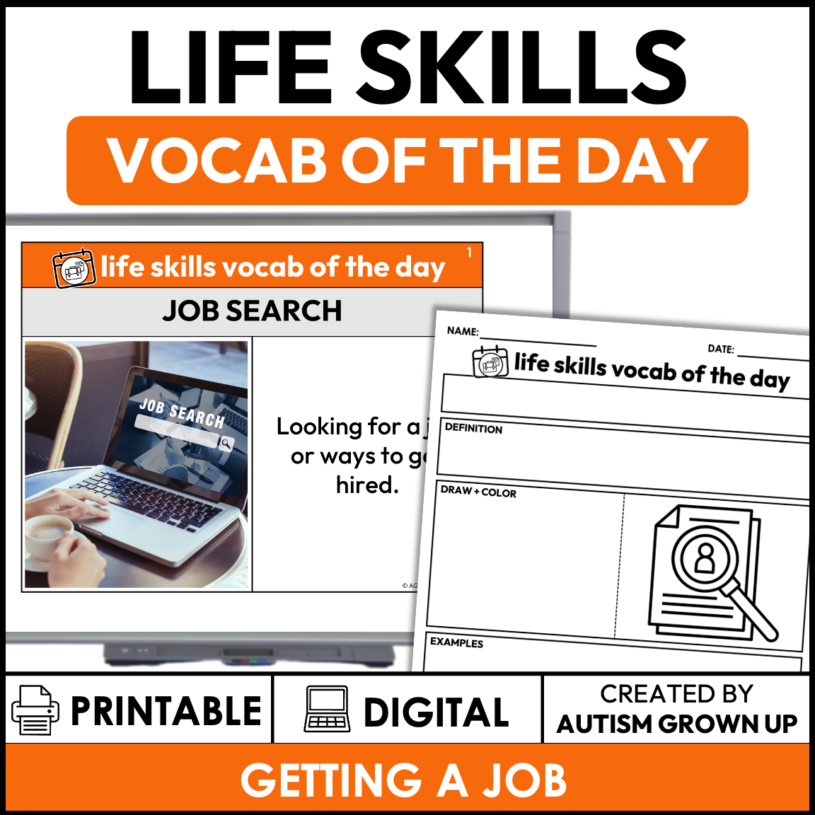 Life Skills Vocab of the Day - Getting a Job — Autism Grown Up